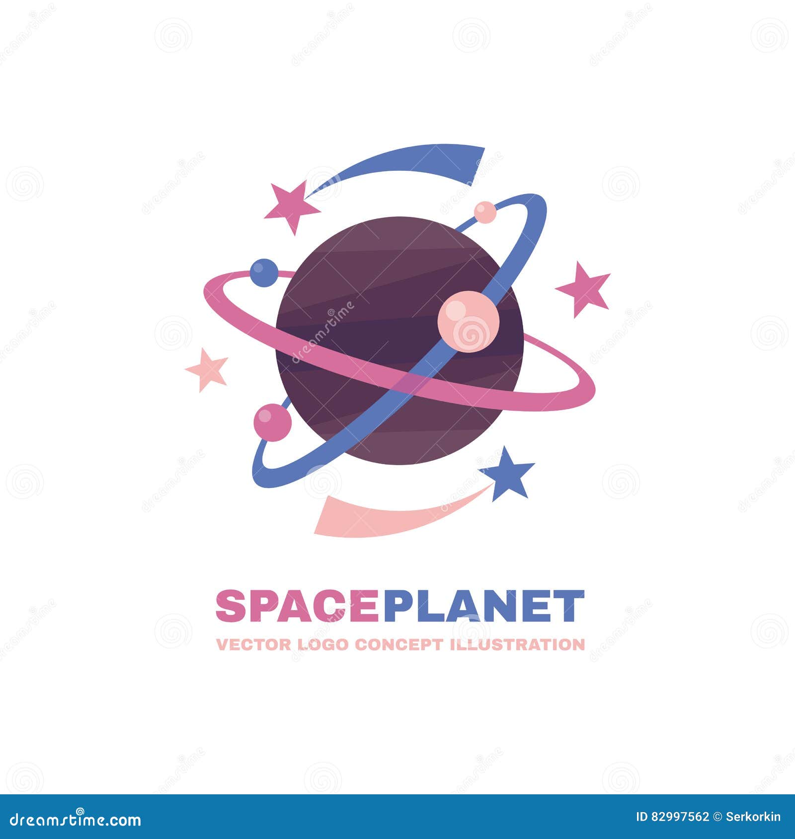 Space Planet - Vector Logo Template Concept. Solar System Abstract ...