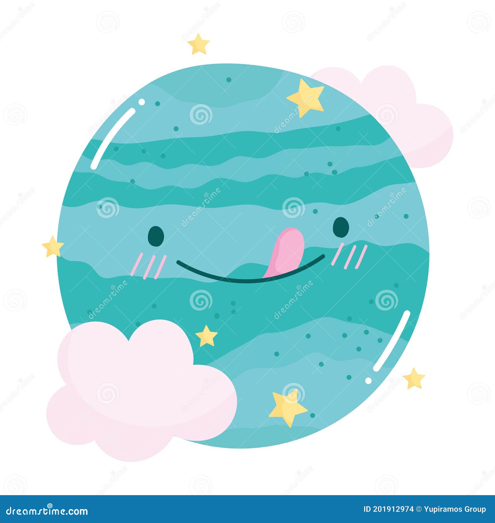 Space Planet Venus Adventure Galaxy Cartoon Stock Vector - Illustration ...