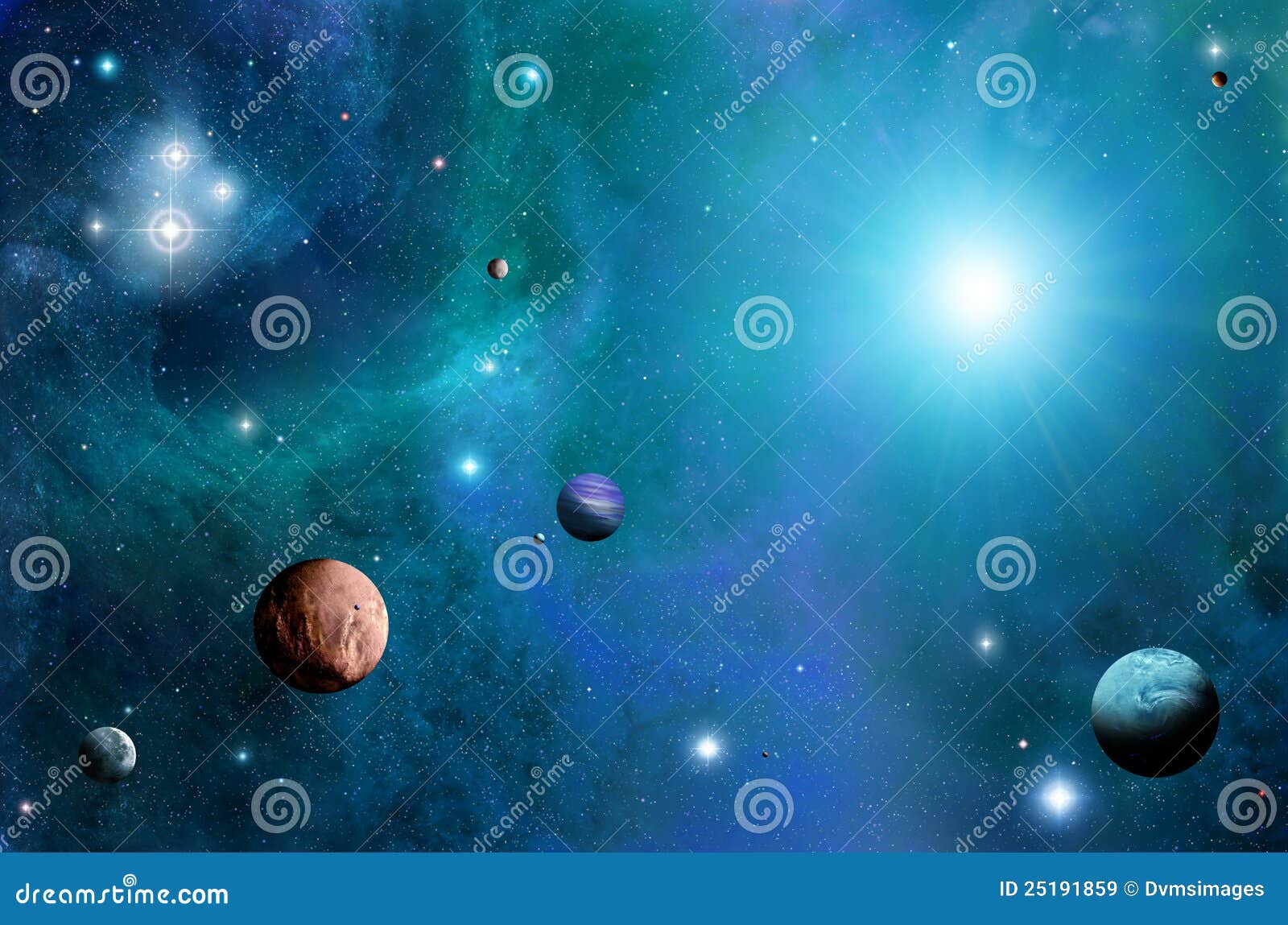 Space and Planets stock illustration. Illustration of rays - 25191859