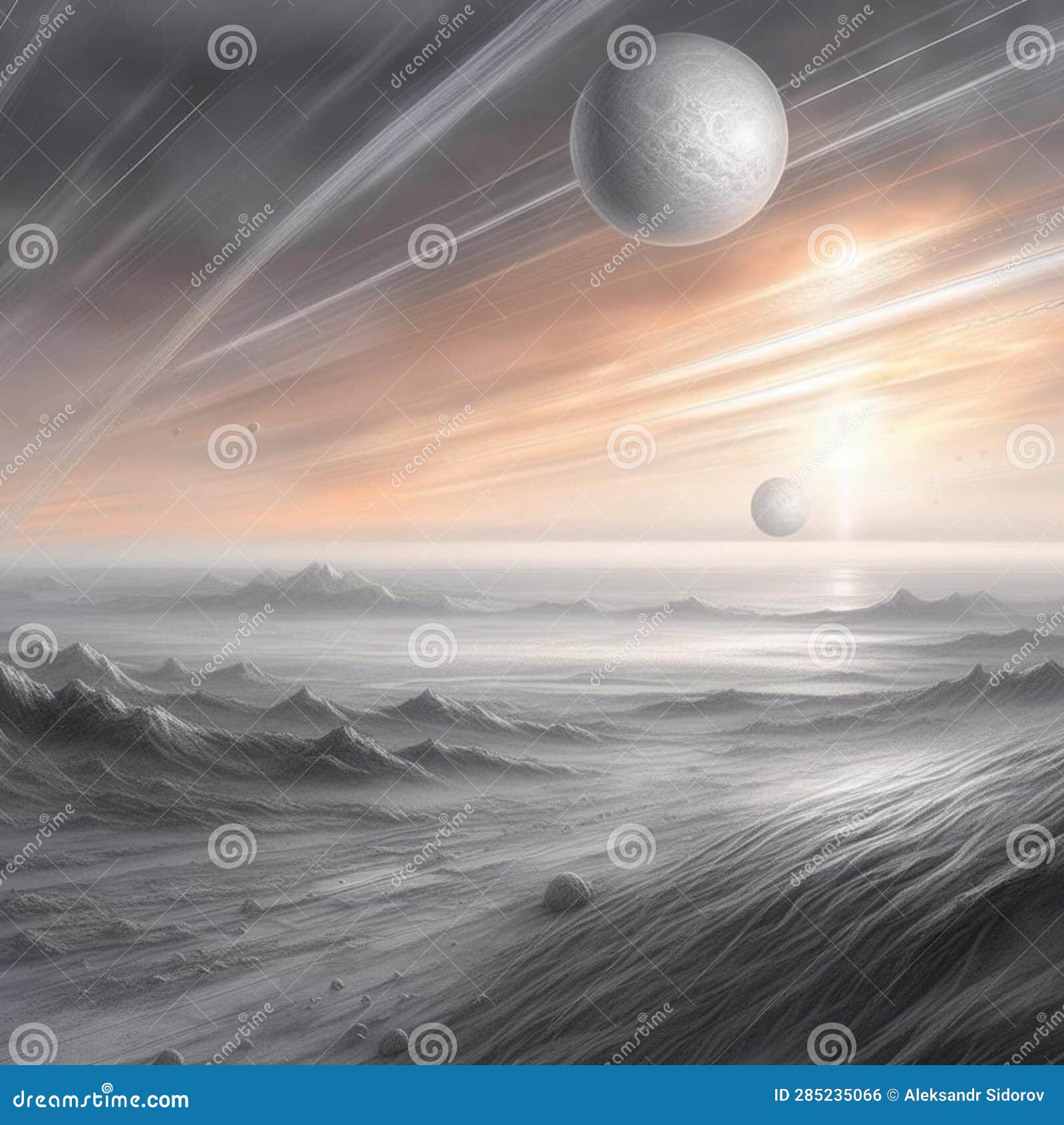 Space and Planets from Another Solar System. Abstract Background ...