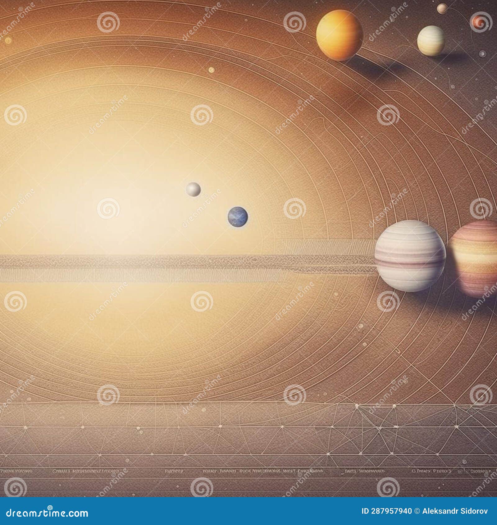 Space and Planets from Another Solar System. Abstract Background ...
