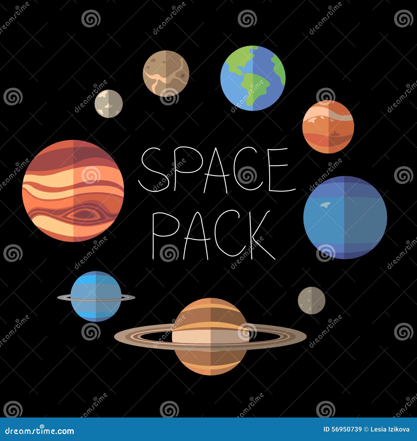 Space planets stock vector. Illustration of planets, galaxy - 56950739