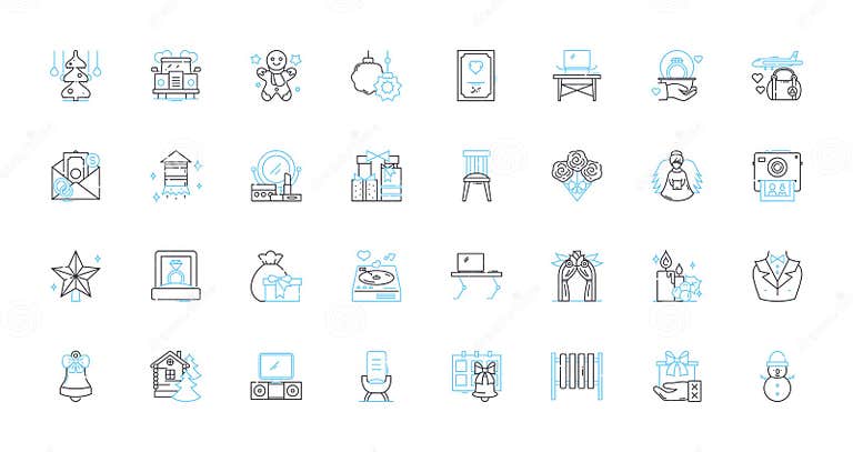 Space Planning Firm Linear Icons Set. Design, Architecture, Layout ...