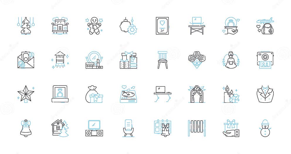 Space Planning Firm Linear Icons Set. Design, Architecture, Layout ...