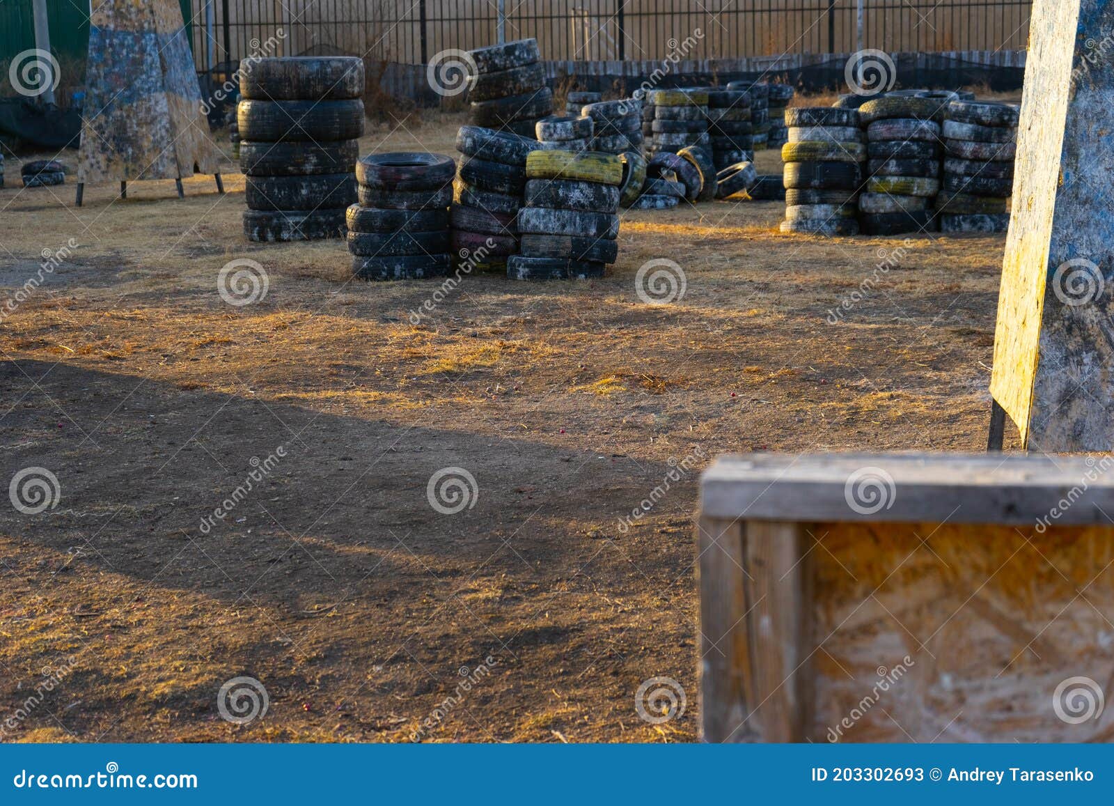 Space for Playing Paintball with the Paint Marks Stock Image - Image of ...