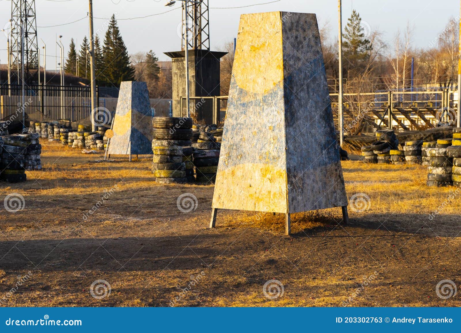 Space for Playing Paintball with the Paint Marks Stock Image - Image of ...