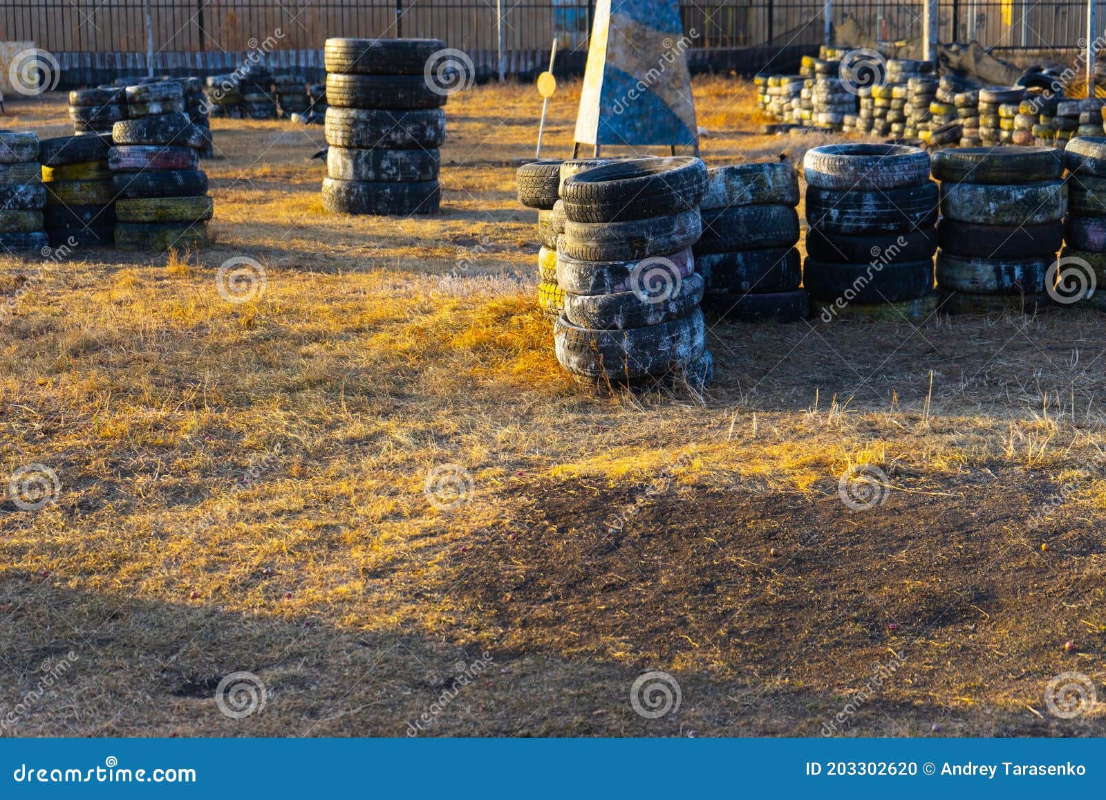 Space for Playing Paintball with the Paint Marks Stock Photo - Image of ...