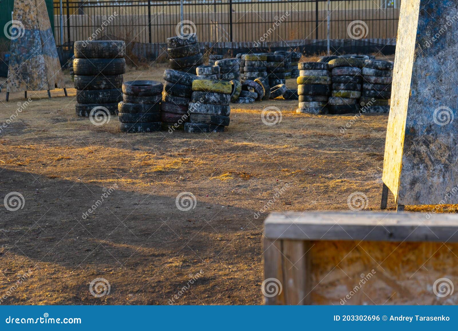 Space for Playing Paintball with the Paint Marks Stock Photo - Image of ...