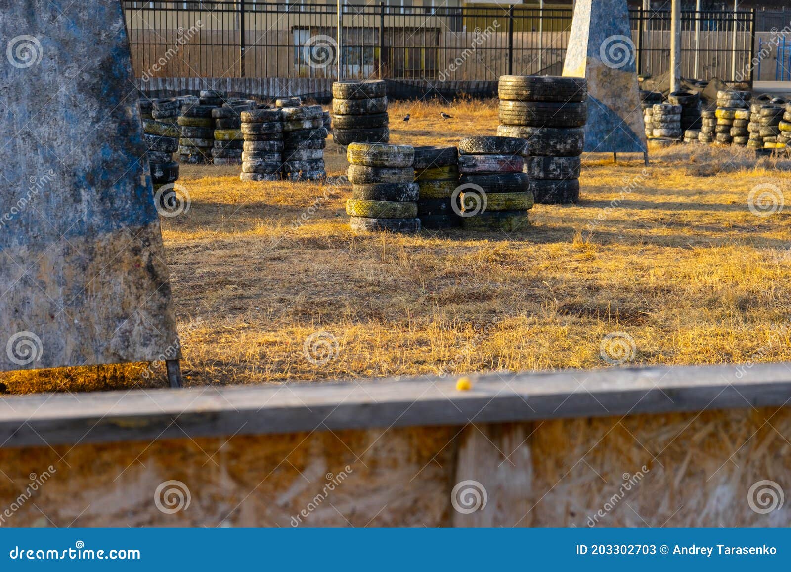 Space for Playing Paintball with the Paint Marks Stock Image - Image of ...