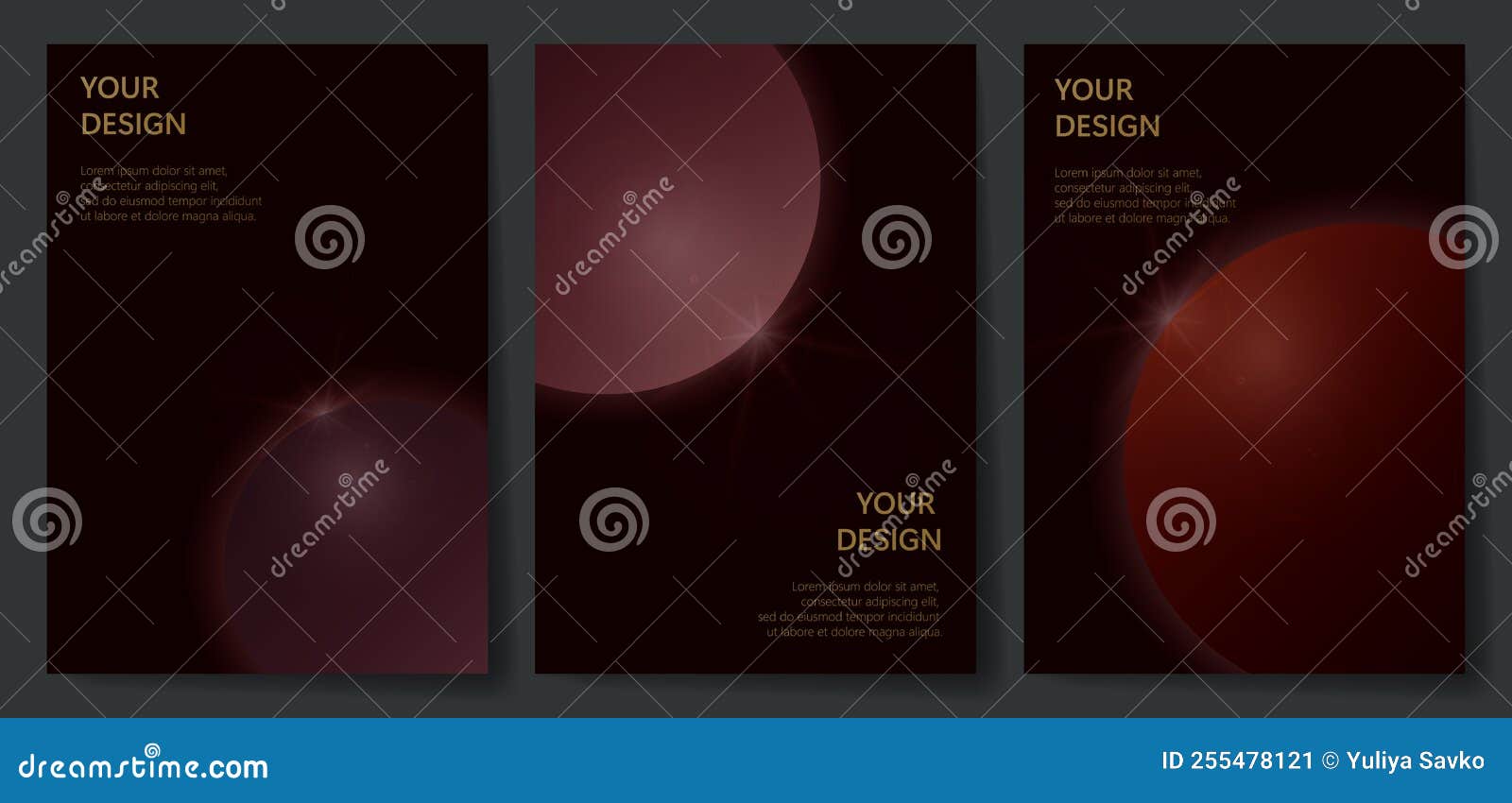 Space Poster Set. Space Design with Place for Text Stock Vector ...