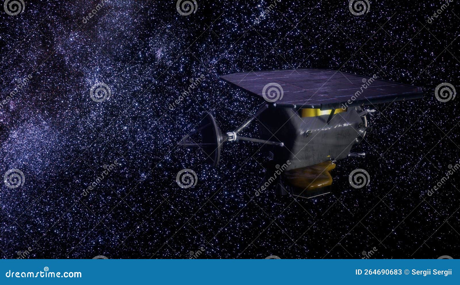 The Space Probe Deep Impact Mission Stock Illustration - Illustration ...