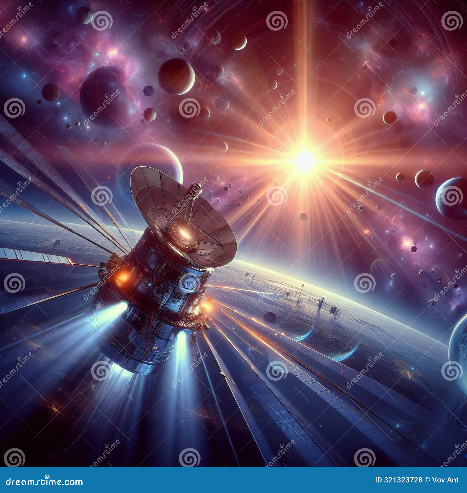 99 39. a Space Probe Entering a Distant Star System, Its Sensor Stock ...