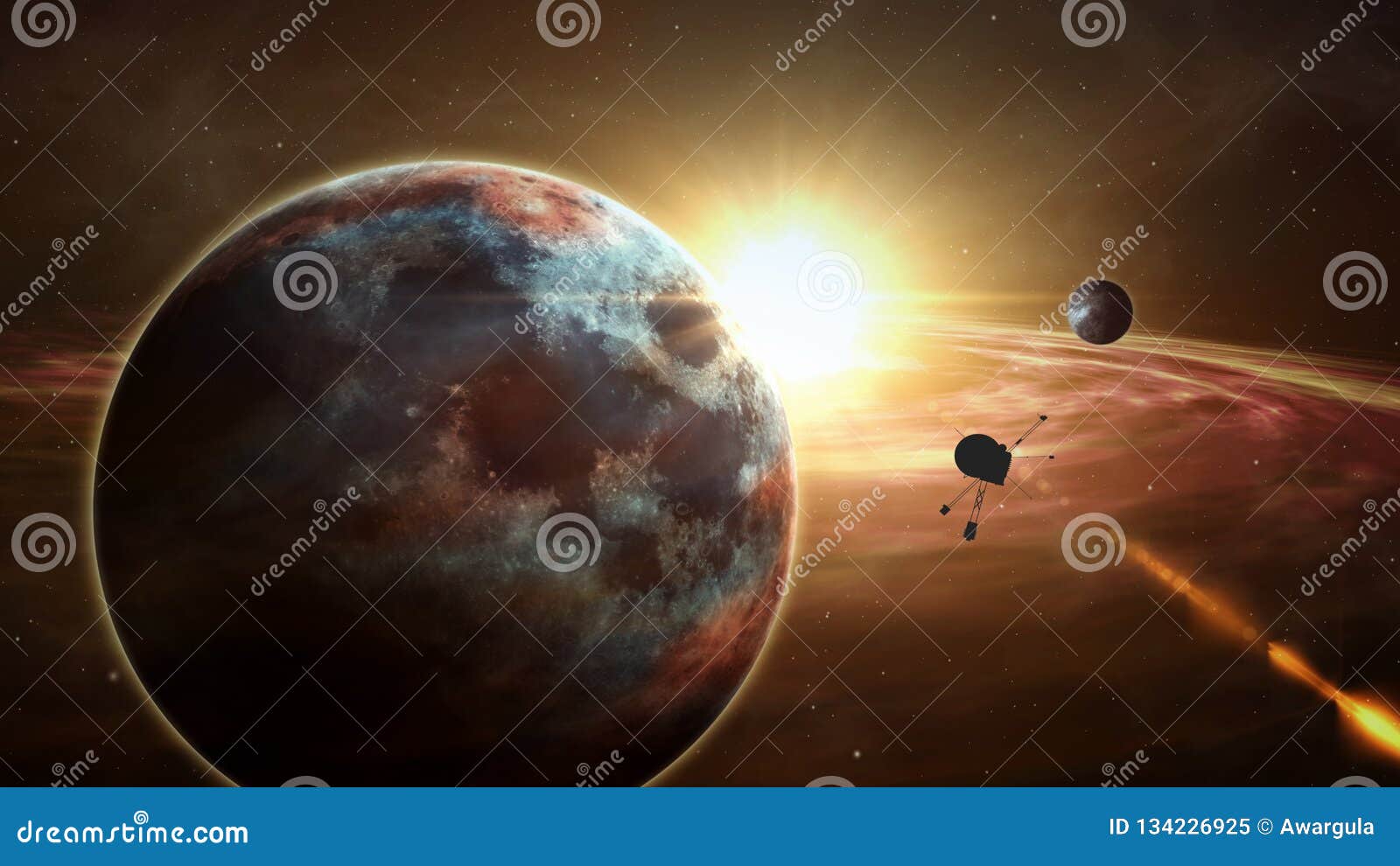 Space Probe Exoplanet Exploration Stock Illustration - Illustration of ...