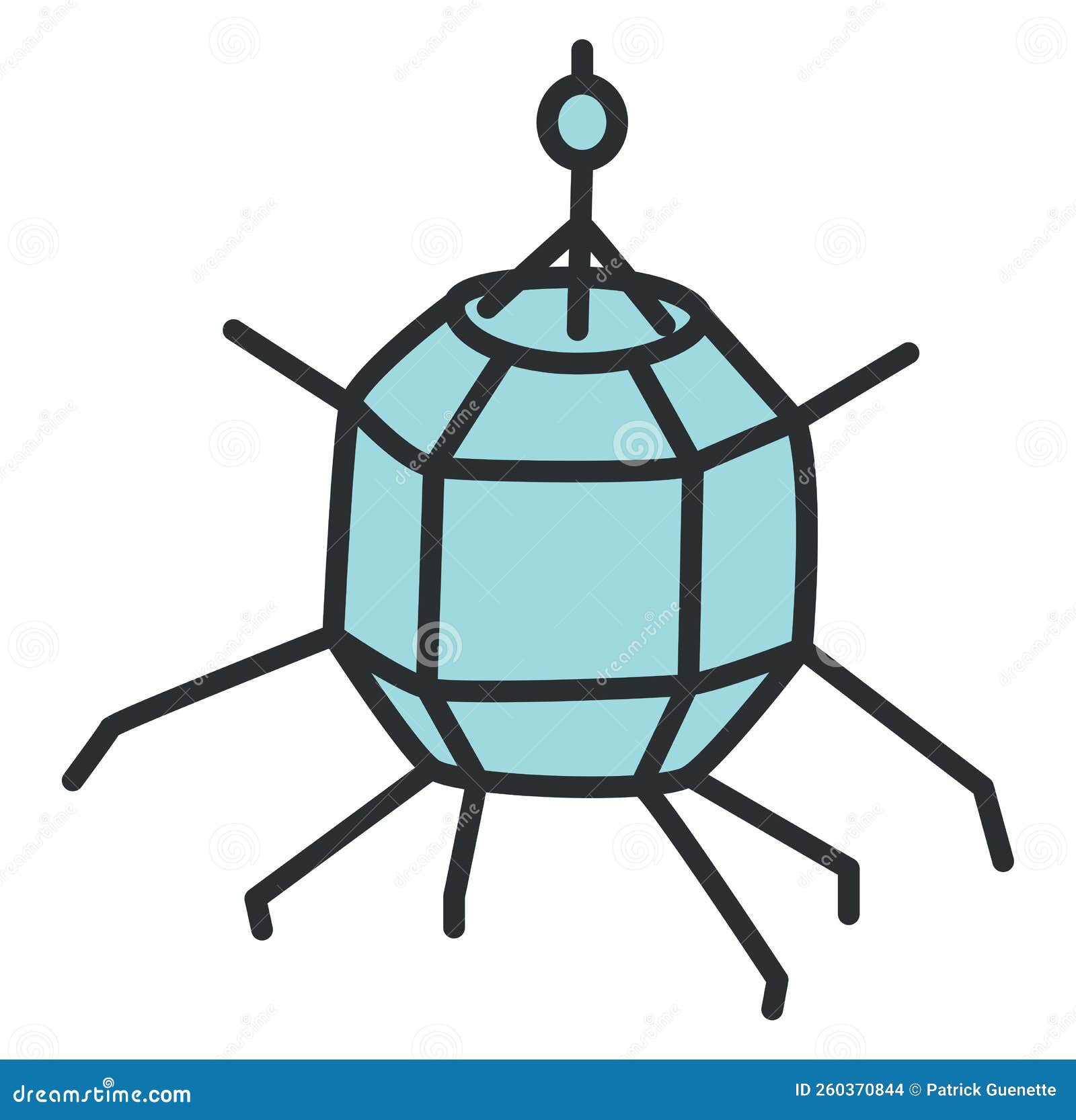 Space probe, icon stock vector. Illustration of treatment - 260370844