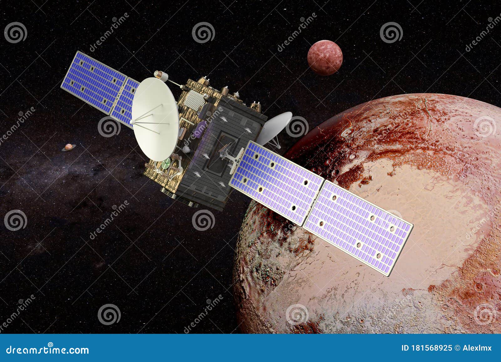 Pluto, Rotation, Planet, Solar System, Space, 3d Rendering Royalty-Free ...