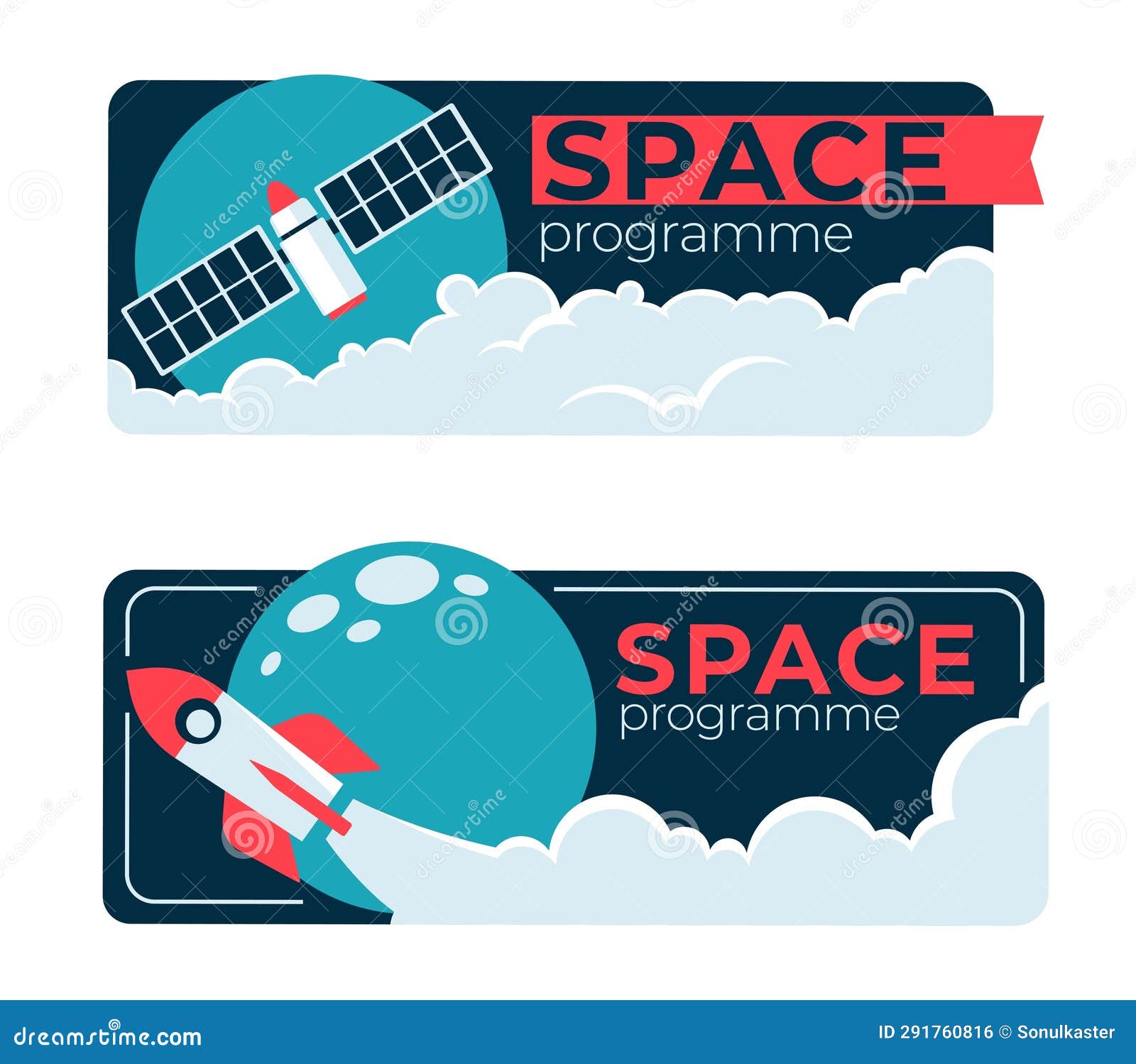 Space Program and Exploration, Spaceship Vector Stock Vector ...