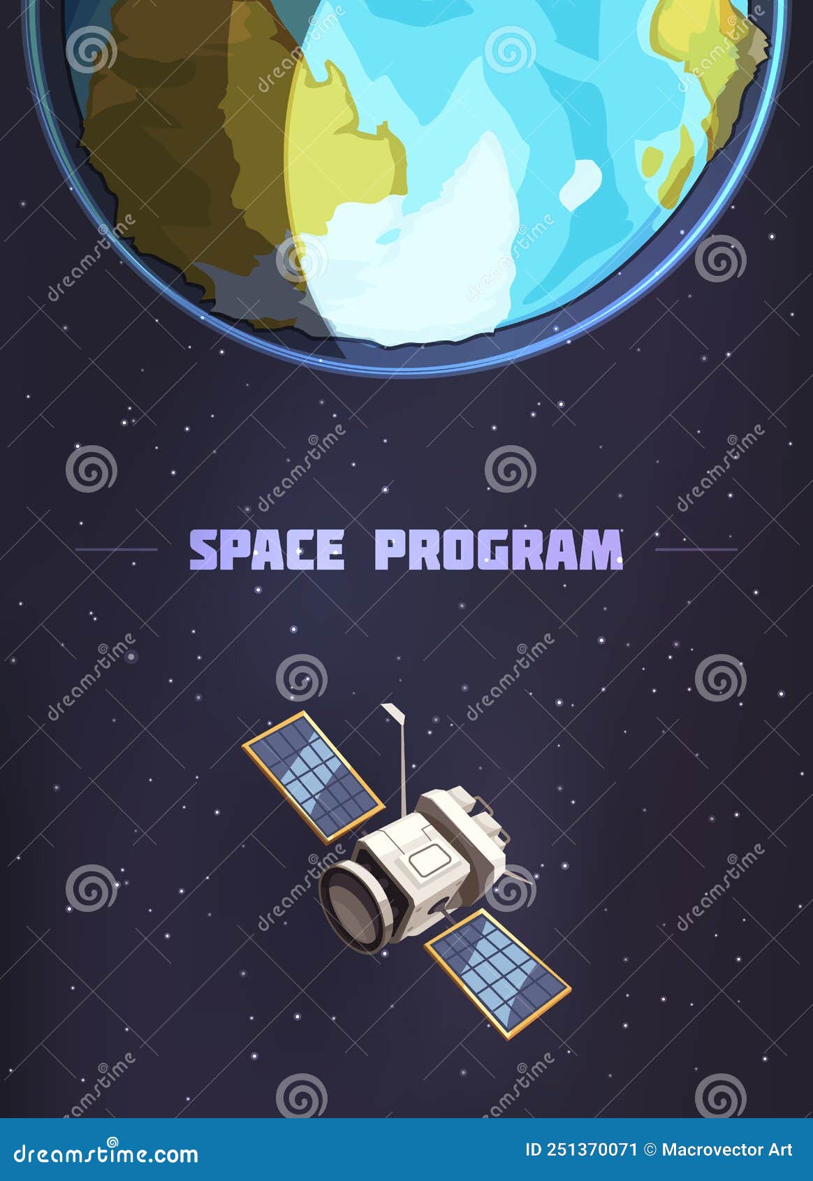 Space Program Poster stock vector. Illustration of poster - 251370071