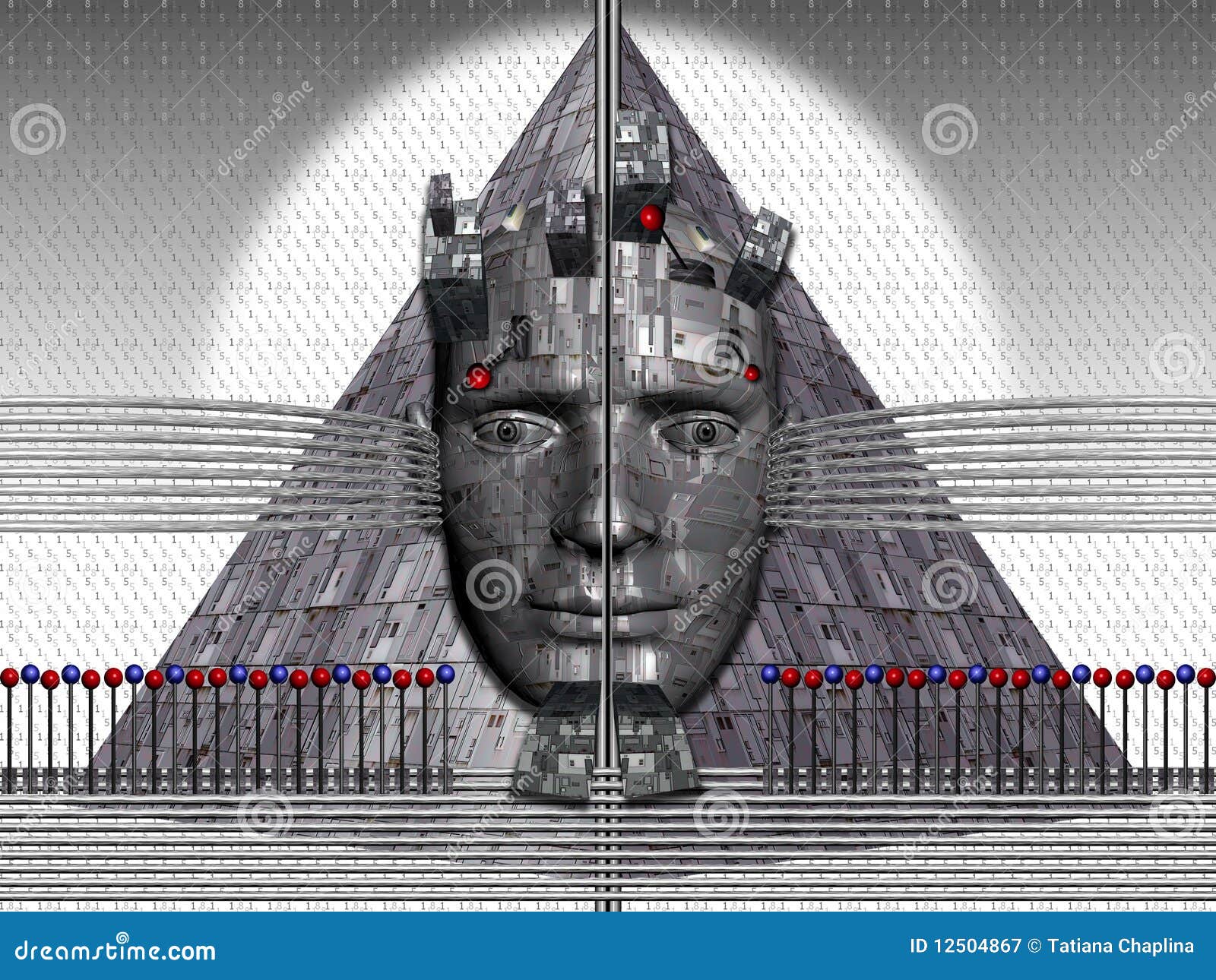 Space - Pyramid stock illustration. Illustration of artwork - 12504867