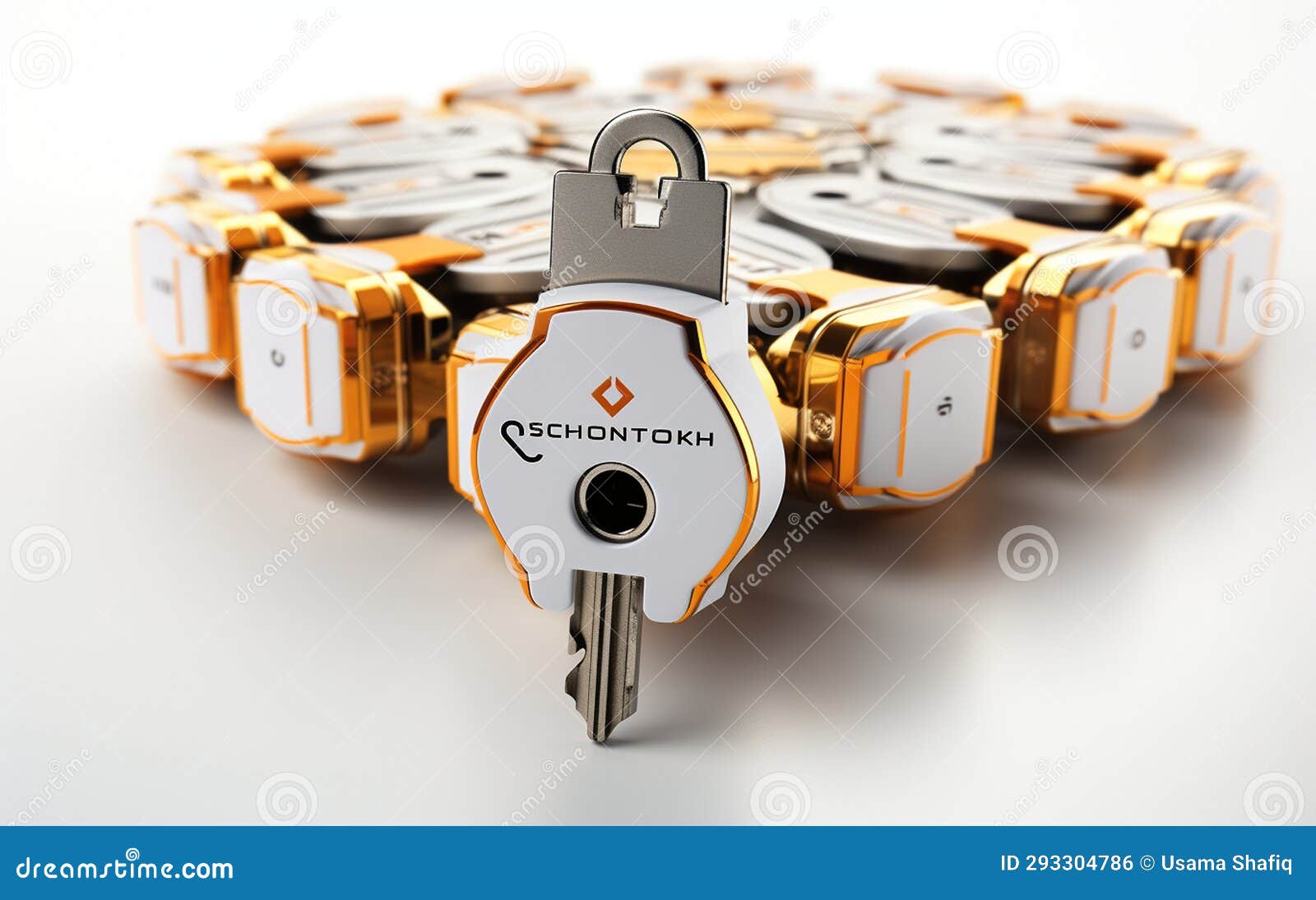 Space Quantum Key Distribution System on a White Background Stock ...