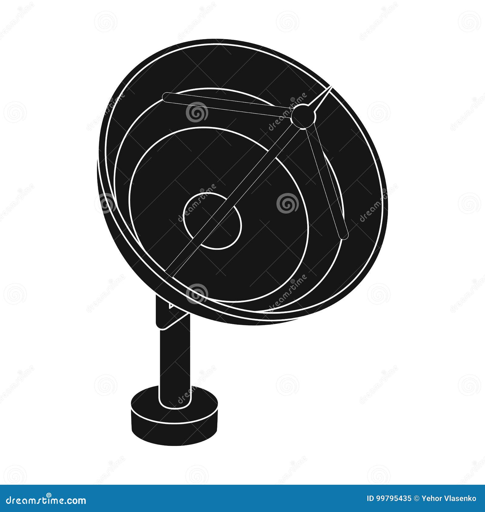 Space Radar. Space Technology Single Icon in Black Style Stock Vector ...