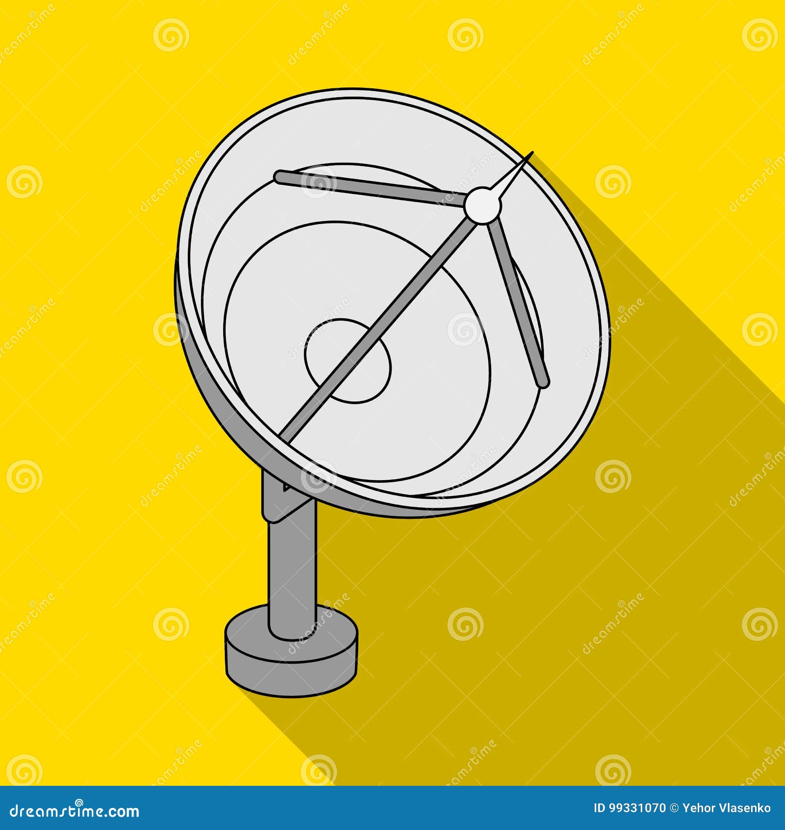 Space Radar. Space Technology Single Icon in Flat Style Vector Symbol ...