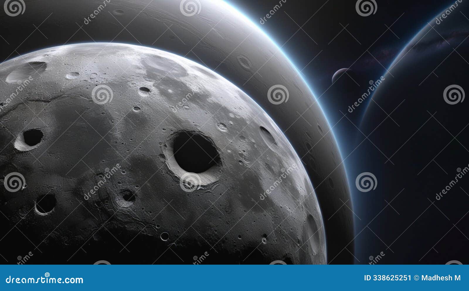 Space Real Look Moon and 4k Quality Stock Image - Image of look ...