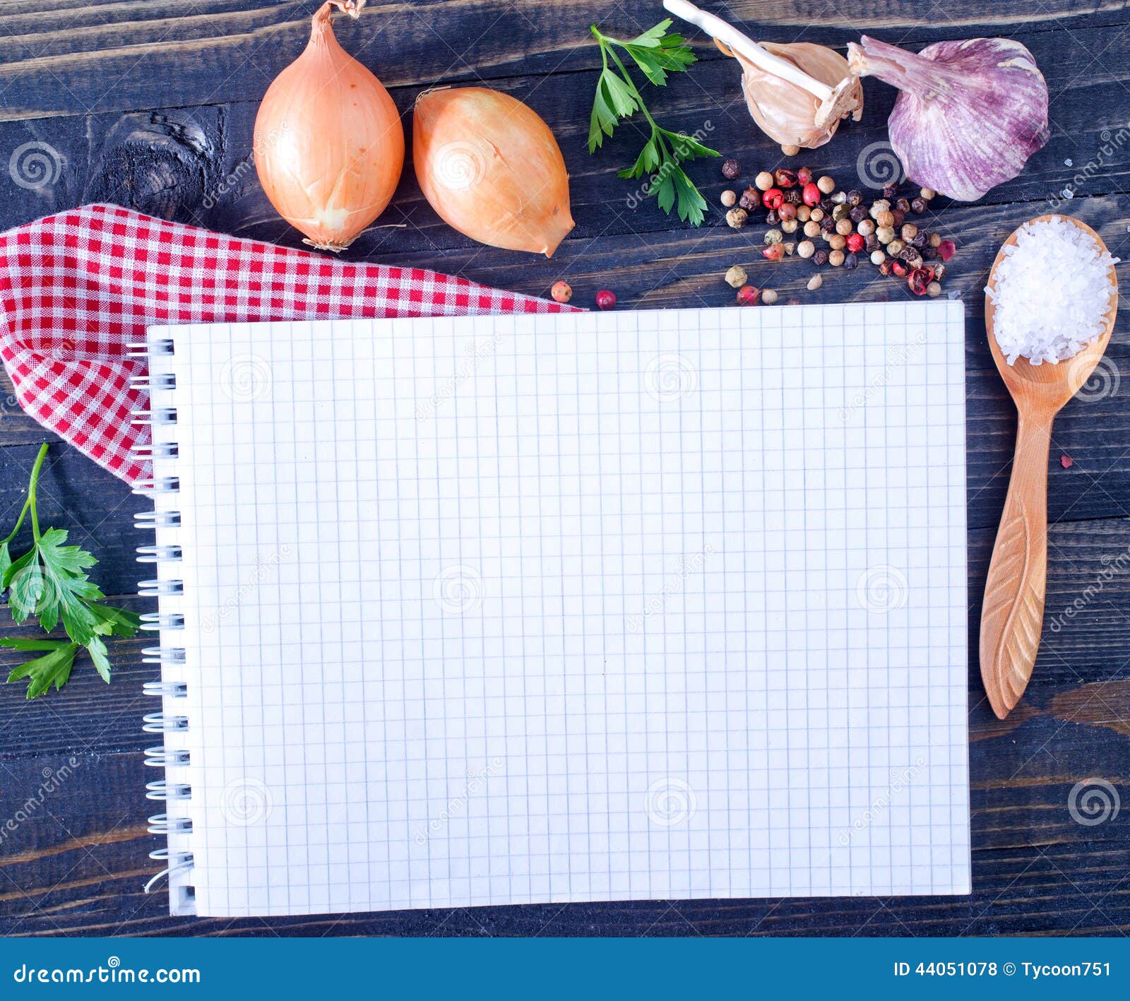 Space for recipe stock photo. Image of design, basil - 44051078