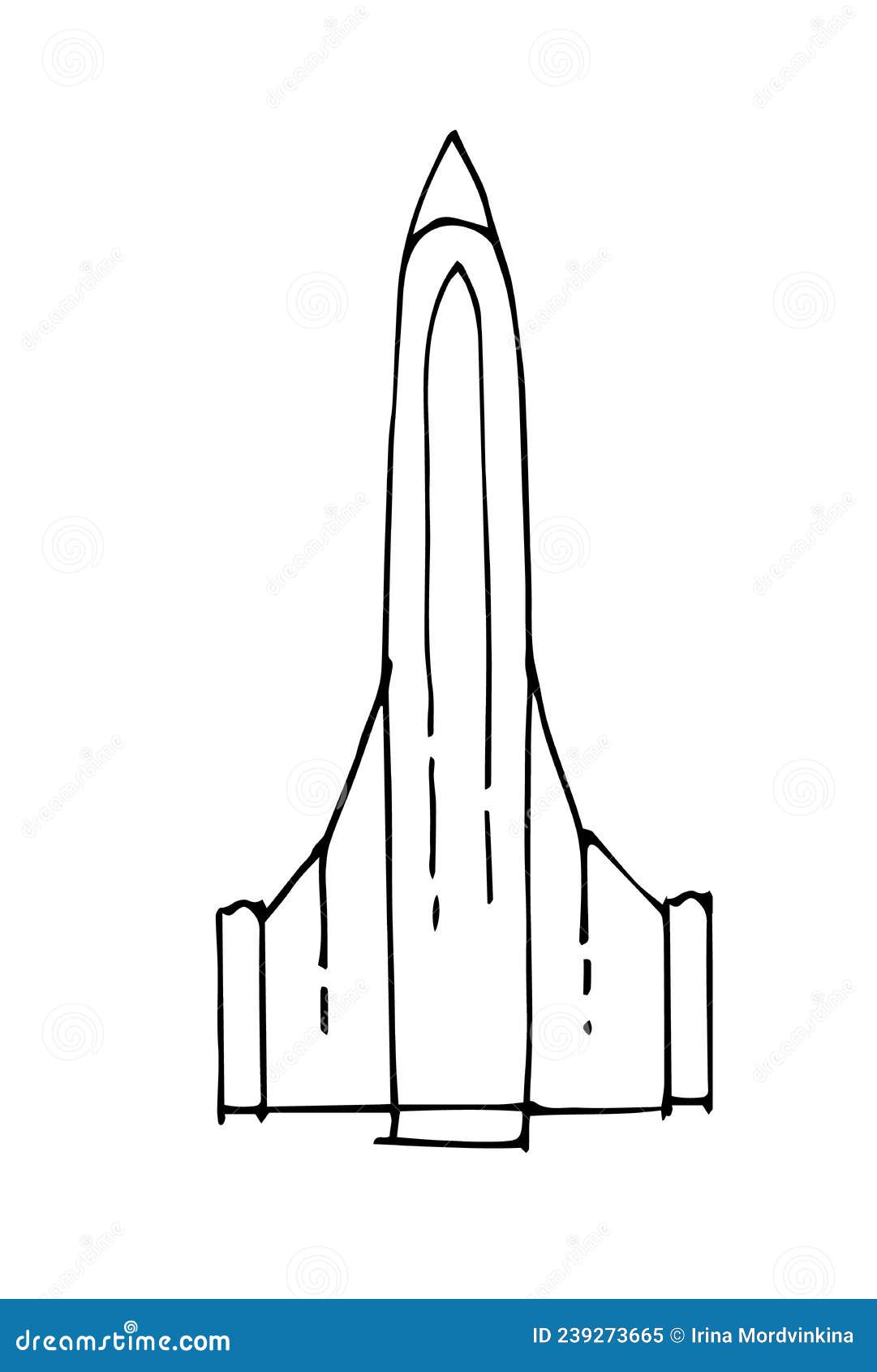Space Shuttle Simple Drawing