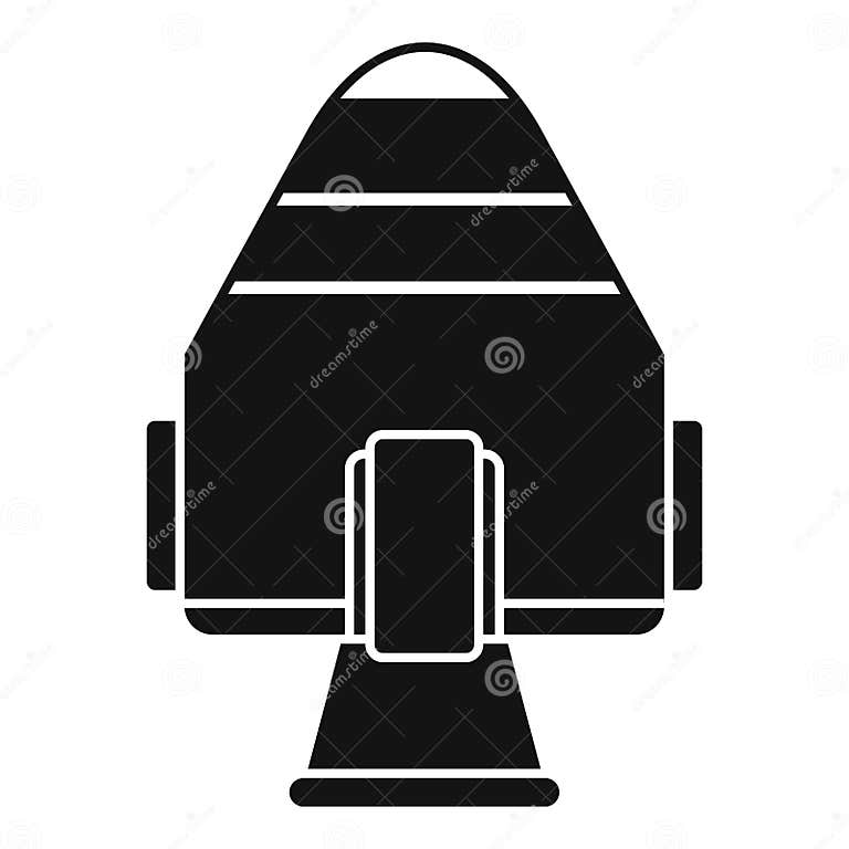 Space Rocket Capsule Icon, Simple Style Stock Vector - Illustration of ...