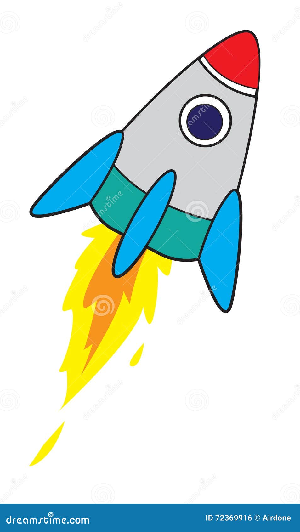 Space Rocket Cartoon stock vector. Illustration of nature - 72369916