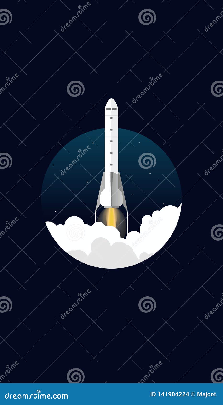 Space rocket concept stock vector. Illustration of flight - 141904224