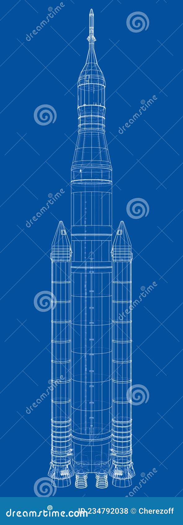 Space Rocket Concept Outline Stock Illustration - Illustration of ...