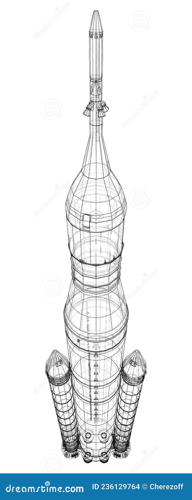 Space Rocket Concept Outline Stock Illustration - Illustration of speed ...