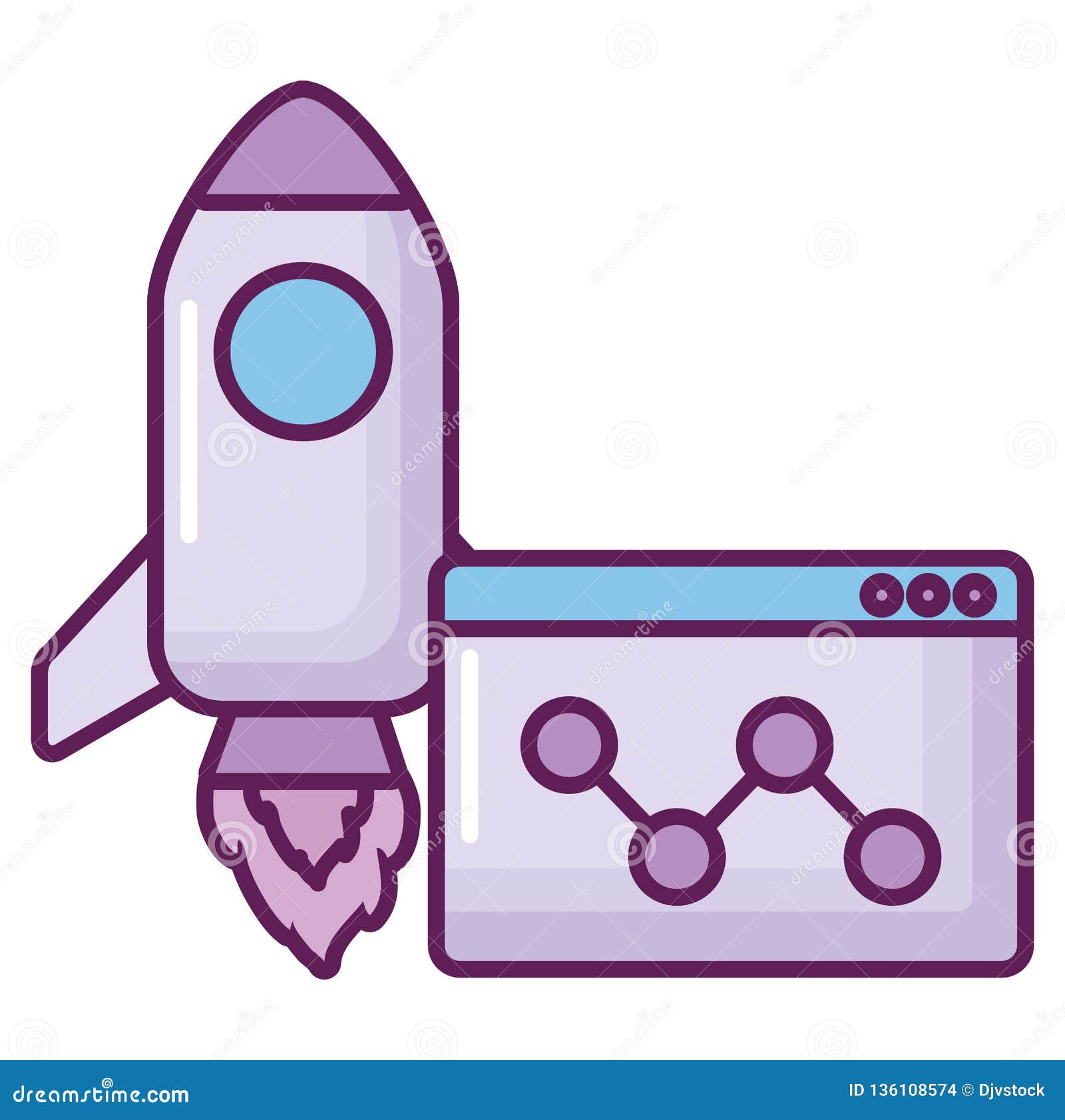 Space rocket design stock vector. Illustration of fantasy - 136108574