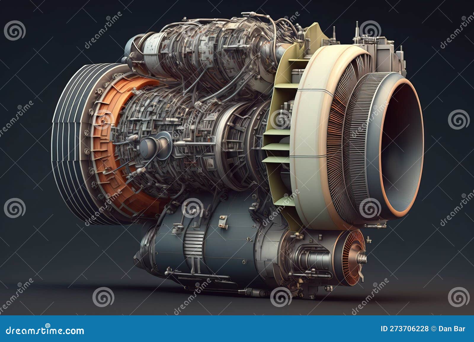 Space Rocket Engine in Full Test Throttle. Generative Ai Stock Photo ...