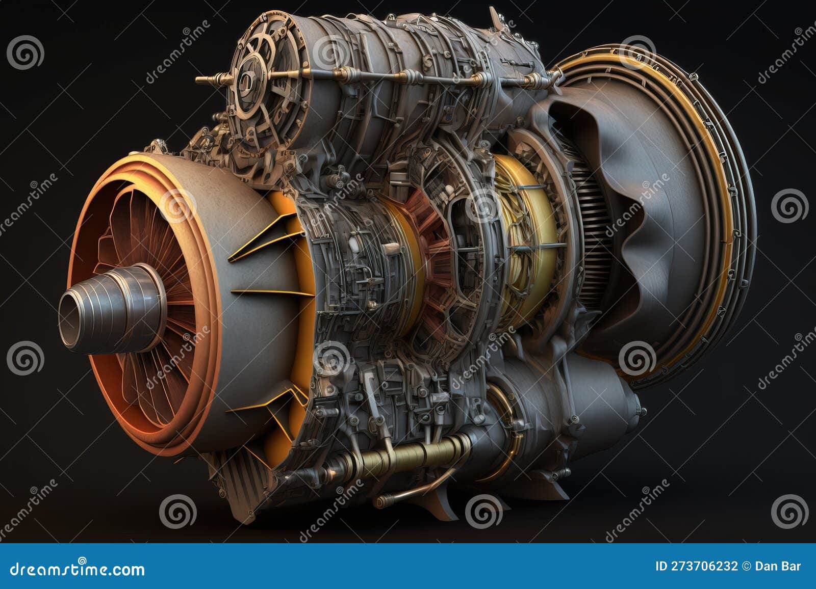 Space Rocket Engine in Full Test Throttle. Generative Ai Stock ...