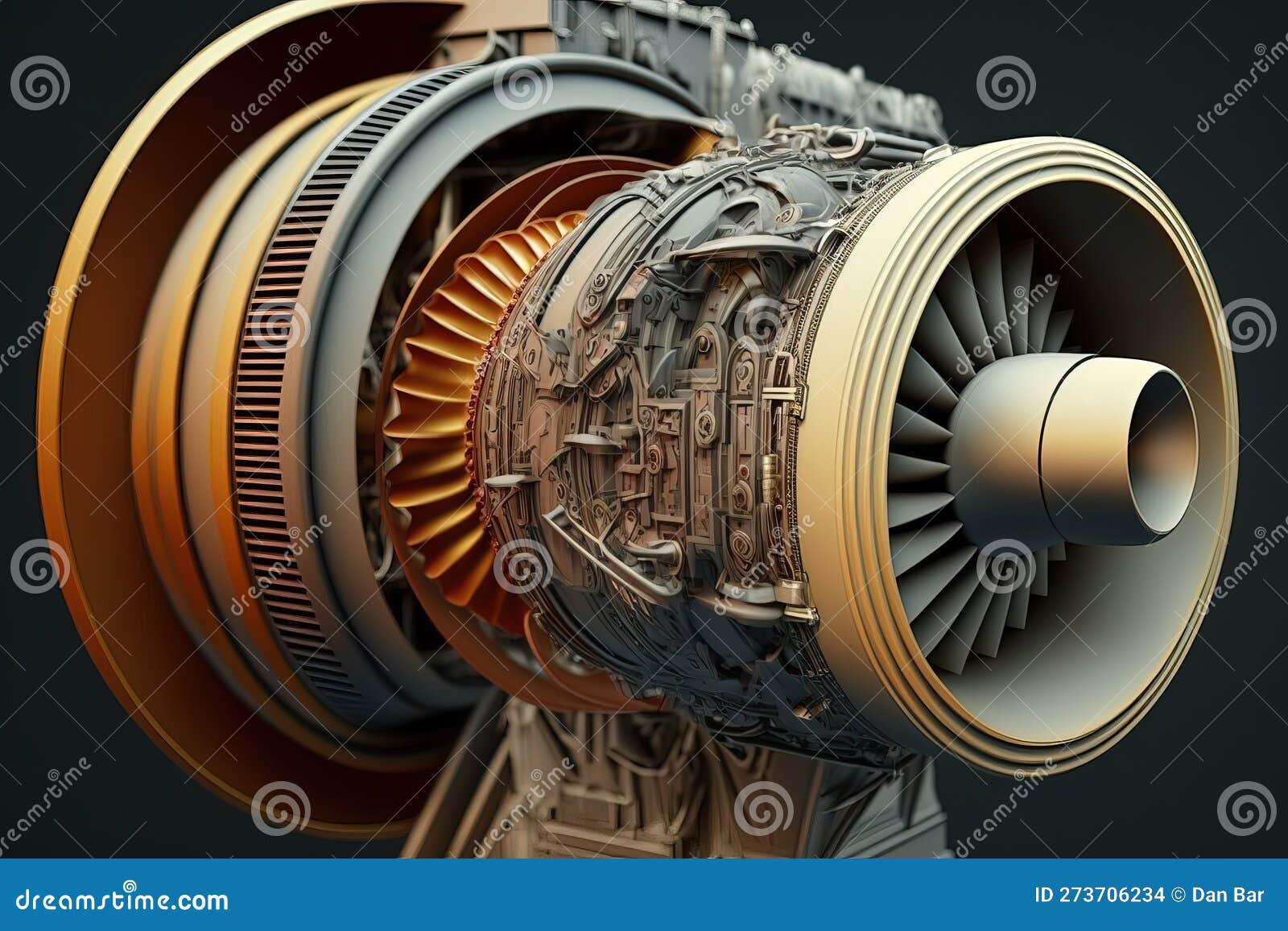 Space Rocket Engine in Full Test Throttle. Generative Ai Stock Photo ...