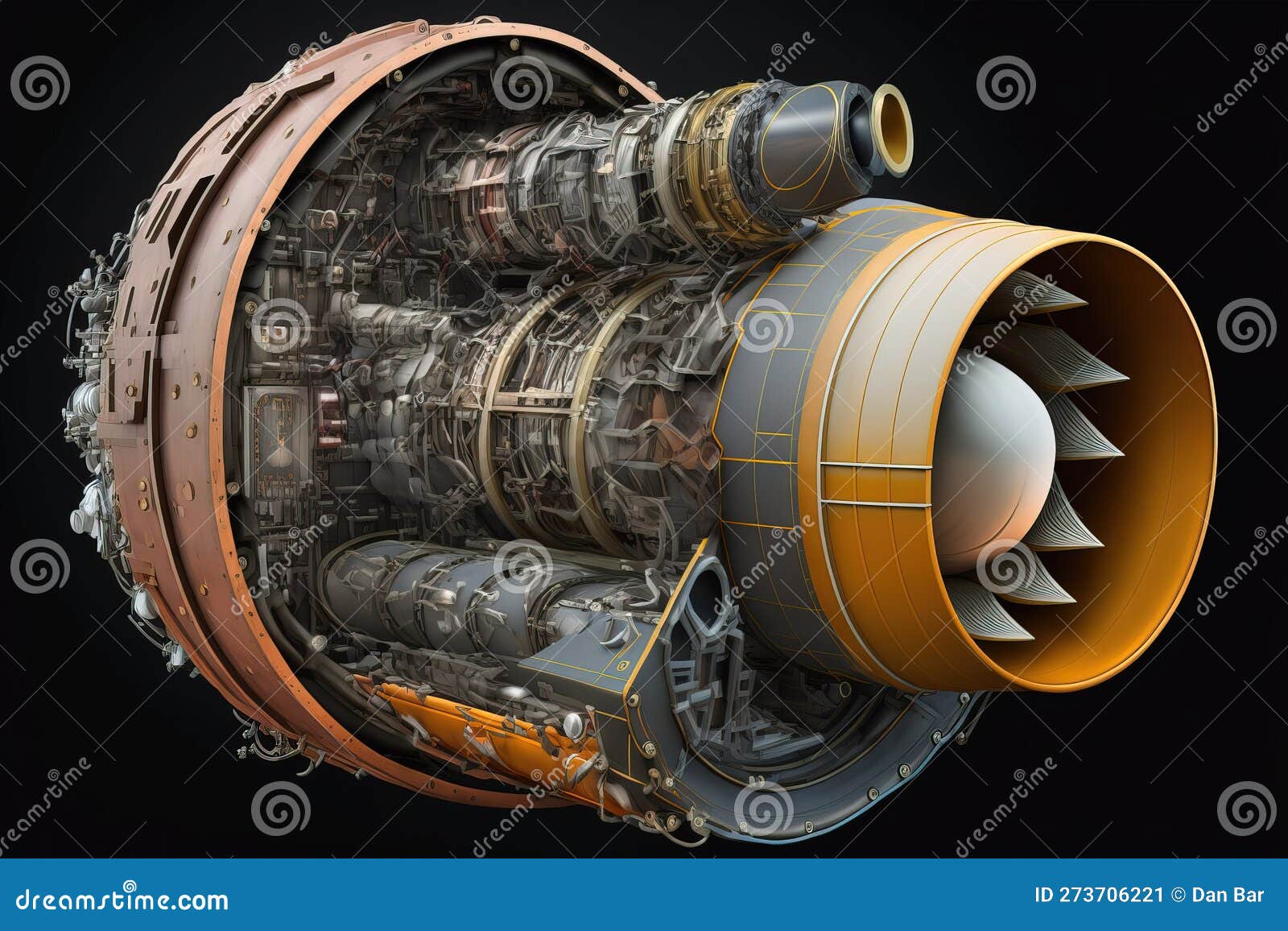 Space Rocket Engine In Full Test Throttle. Generative Ai Royalty-Free ...