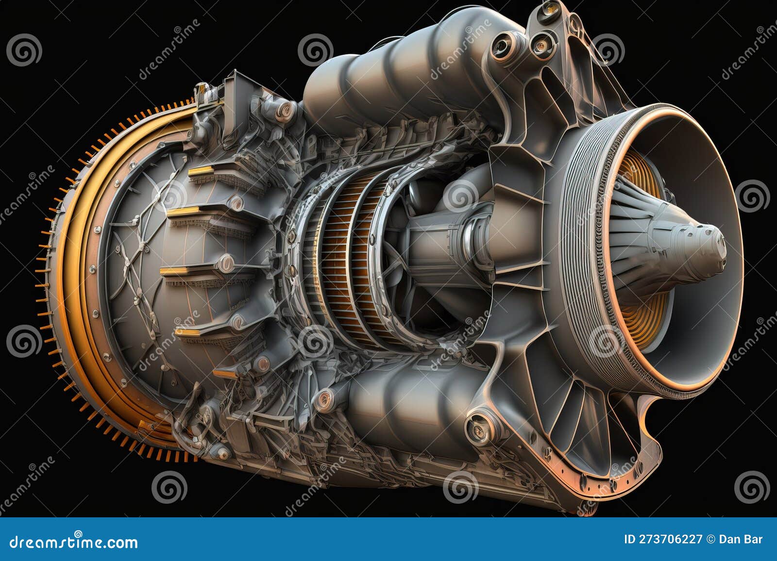 Space Rocket Engine in Full Test Throttle. Generative Ai Stock ...