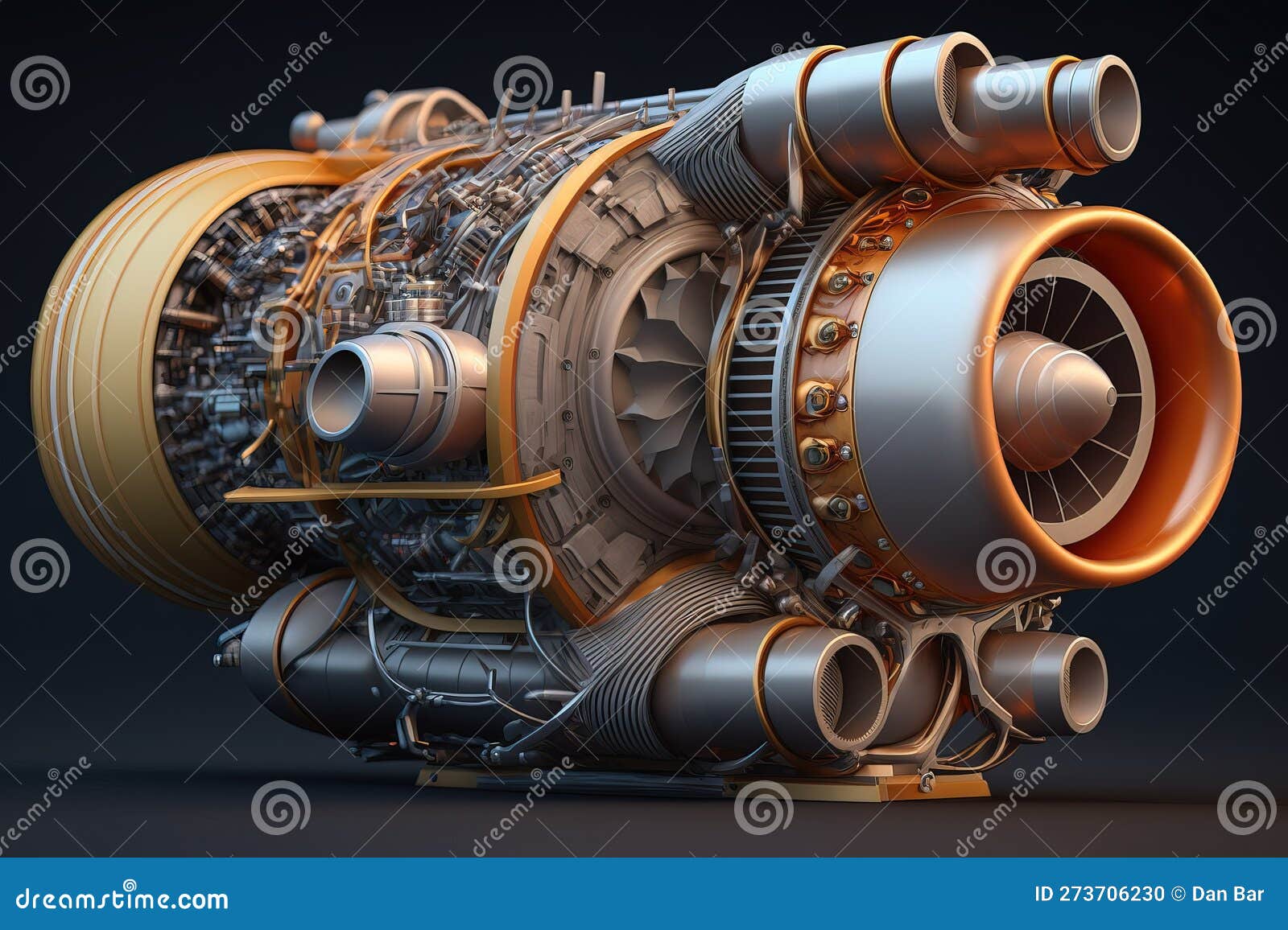 Space Rocket Engine In Full Test Throttle. Generative Ai Stock Photo ...