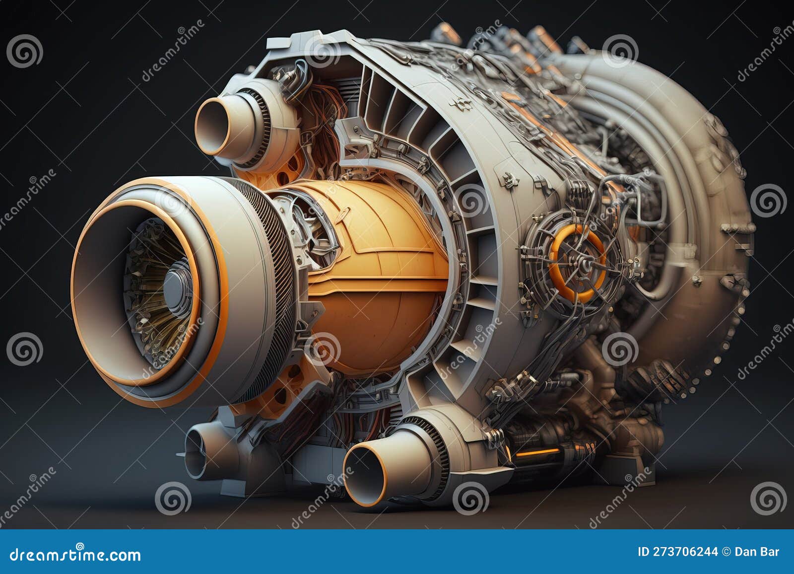 Space Rocket Engine in Full Test Throttle. Generative Ai Stock Photo ...