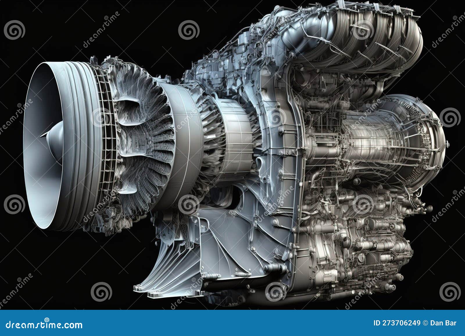 Space Rocket Engine in Full Test Throttle. Generative Ai Stock Image ...