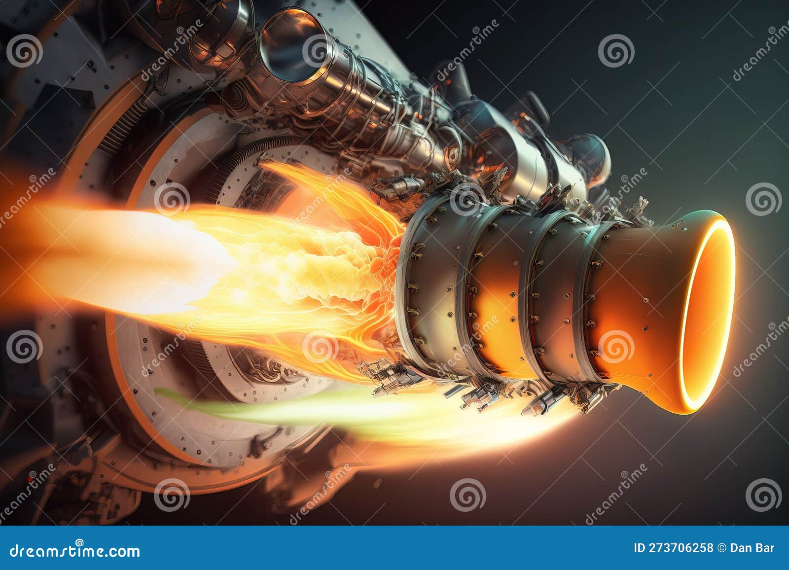 RL-10 Rocket Engine 3D Illustration Poster Stock Image | CartoonDealer ...
