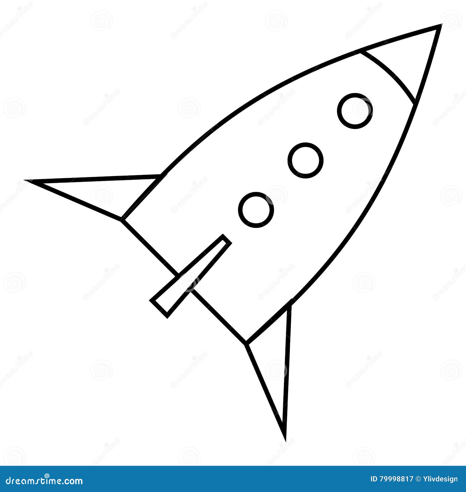 Space Rocket for Fly Icon, Outline Style Stock Vector - Illustration of ...