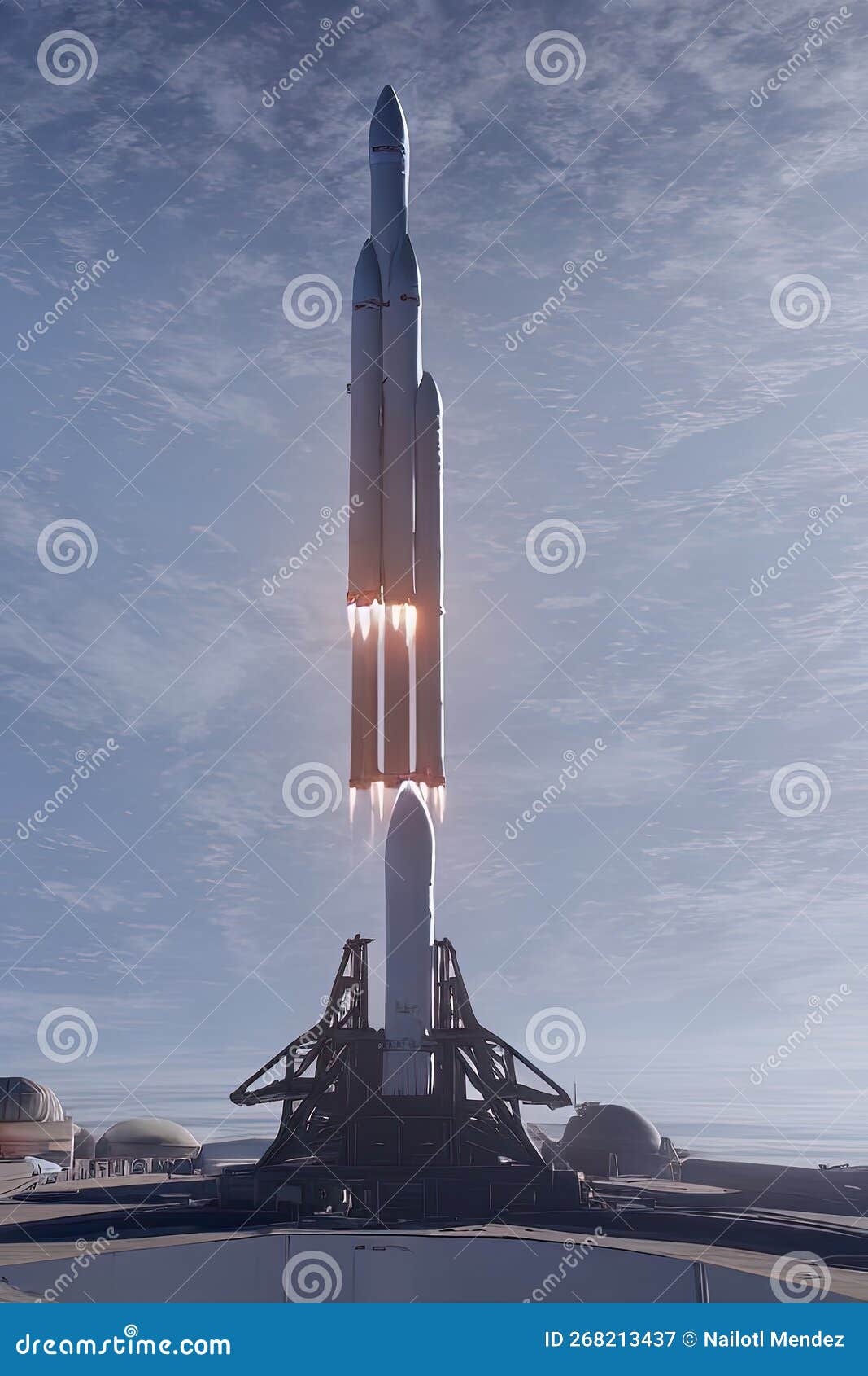 Space Rocket Flying Toward the Clouds Believable Rocket Icon ...