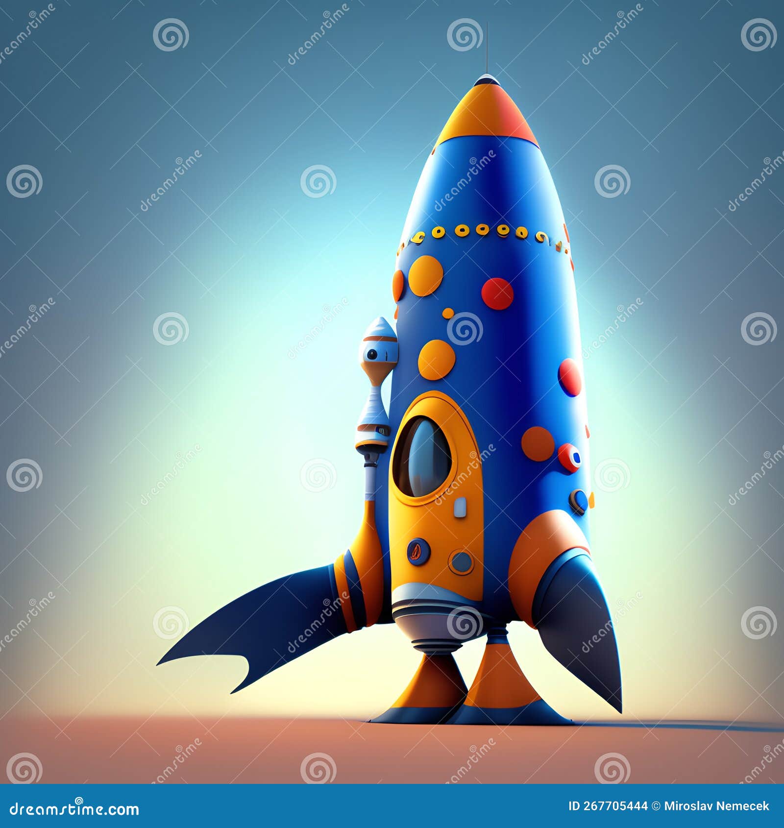 Space Rocket, Generative AI Illustration Stock Illustration ...