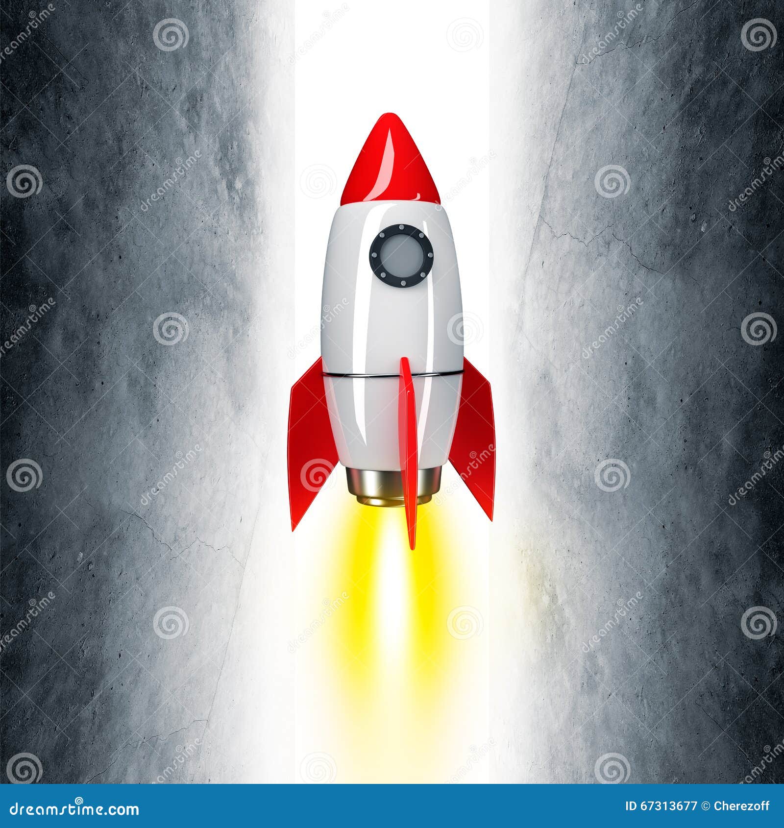 Space rocket on grey stock image. Image of spaceship - 67313677