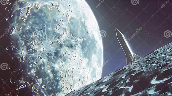 Space Rocket Heading To the Moon Stock Image - Image of astronaut ...