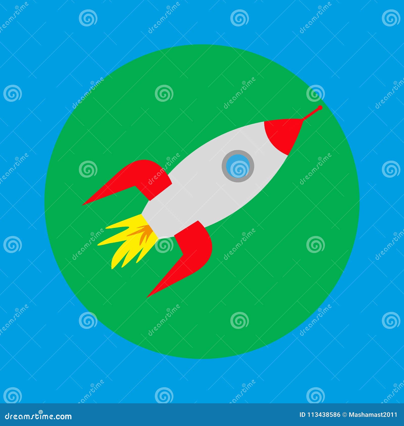 Space rocket icon stock vector. Illustration of large - 113438586