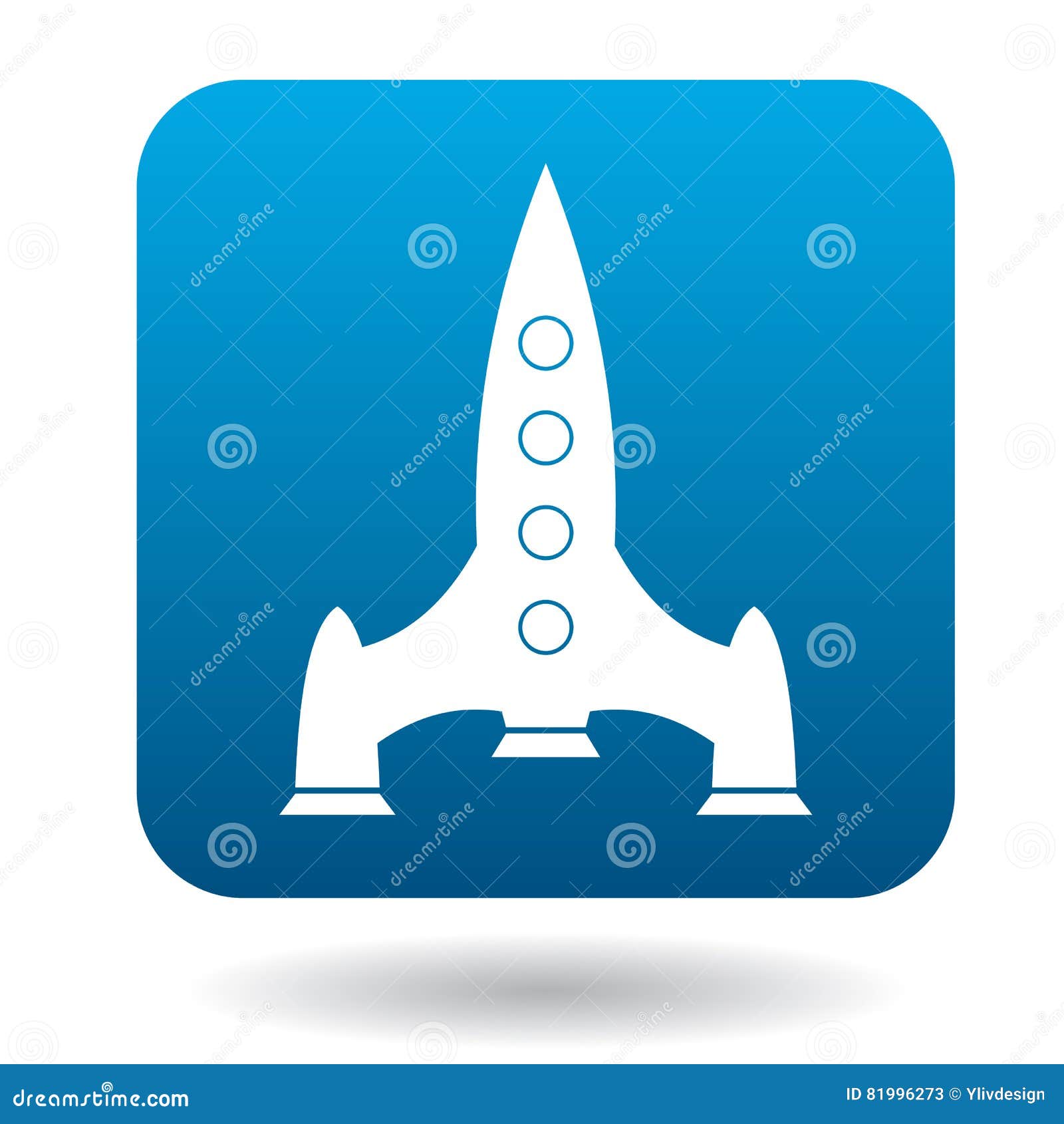 Space Rocket Icon in Flat Style Stock Vector - Illustration of planet ...